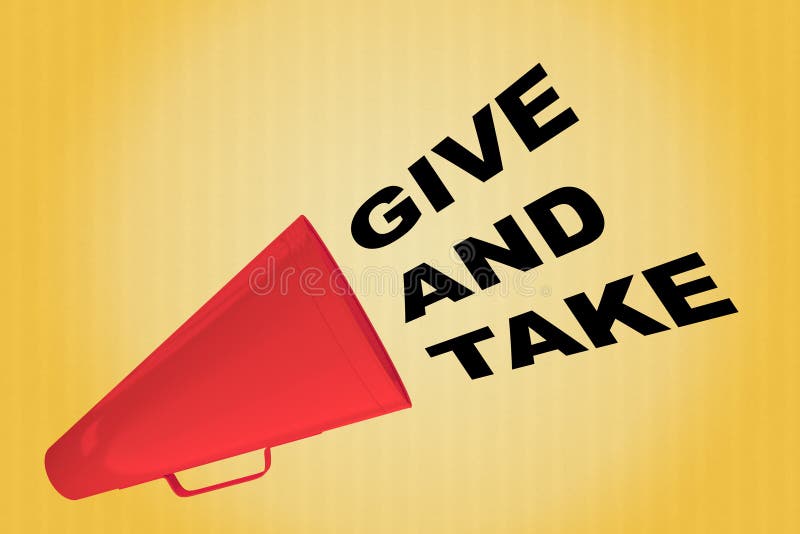 Give And Take Gold Scale Balance Sharing Generous Cooperation Stock ...