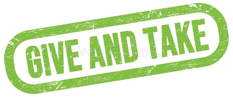 GIVE and TAKE Text on Red Lines Stamp Sign Stock Illustration ...