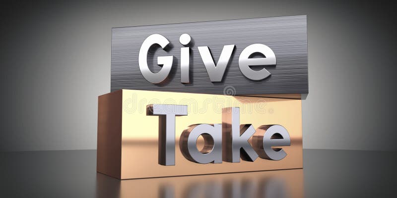 GIVE and TAKE Text on Red Lines Stamp Sign Stock Illustration ...