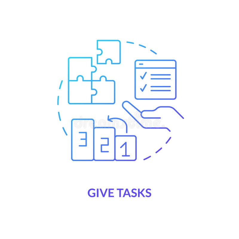 Give Tasks Blue Gradient Concept Icon Stock Illustration - Illustration ... Give Tasks Blue Gradient Concept Icon Stock Illustration - Illustration ...