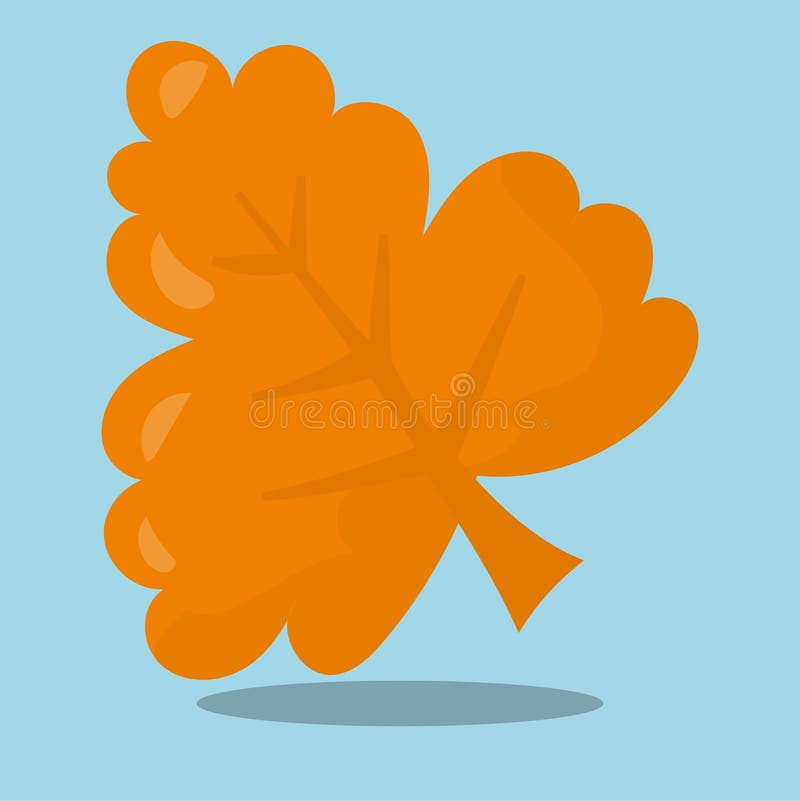 Give thanks orange leaf 23 stock vector. Illustration of cartoon ...