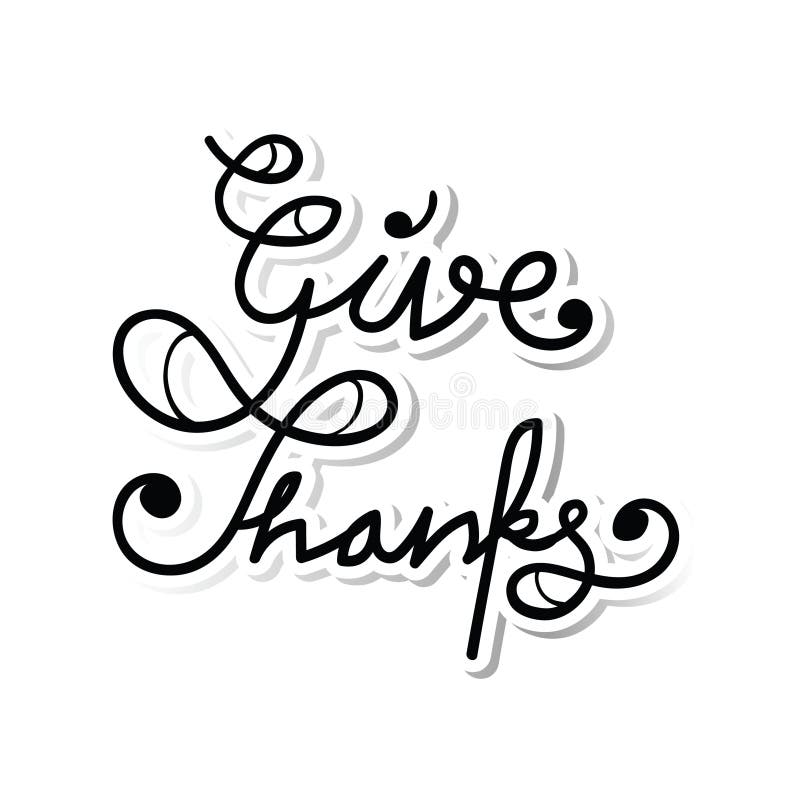 Give Thanks. Vector Illustration Decorative Design Stock Vector ...
