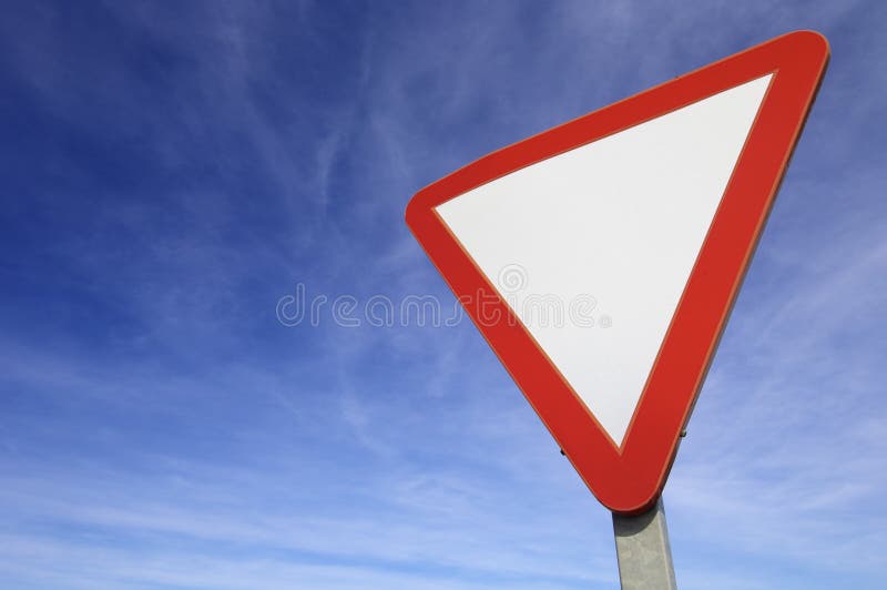 Give Way Priority Yield Road Traffic Roadsign Sign Stock Image - Image ...