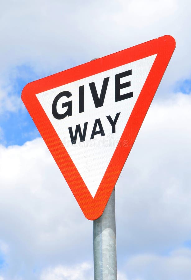 Give way stock image. Image of alertness, road, warning - 49035711