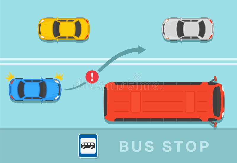 Give Way and Priority To Buses. Do Not Overtake by Passing Double Solid ...