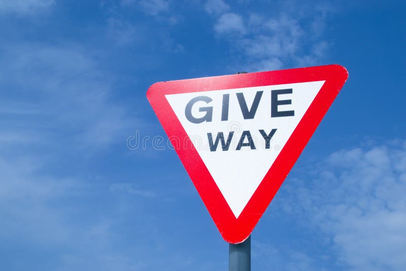 Give Way sign. stock image. Image of roadsign, code, europe - 39401273