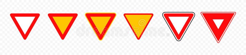 Give Way Sign Vector Design Stock Vector - Illustration of sign ...