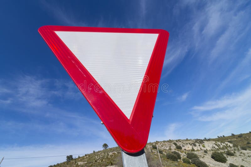 Give way. stock image. Image of give, vertical, preference - 52999375