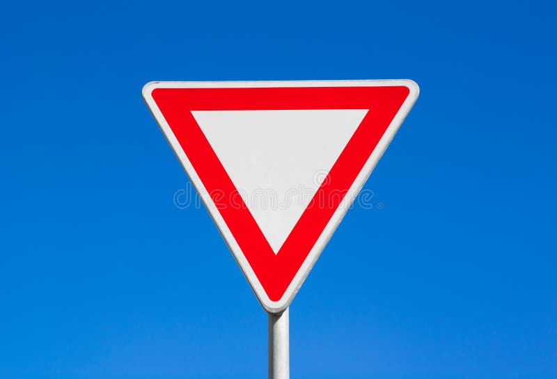 Give way / Yield stock photo. Image of copy, clean, rule - 90448424