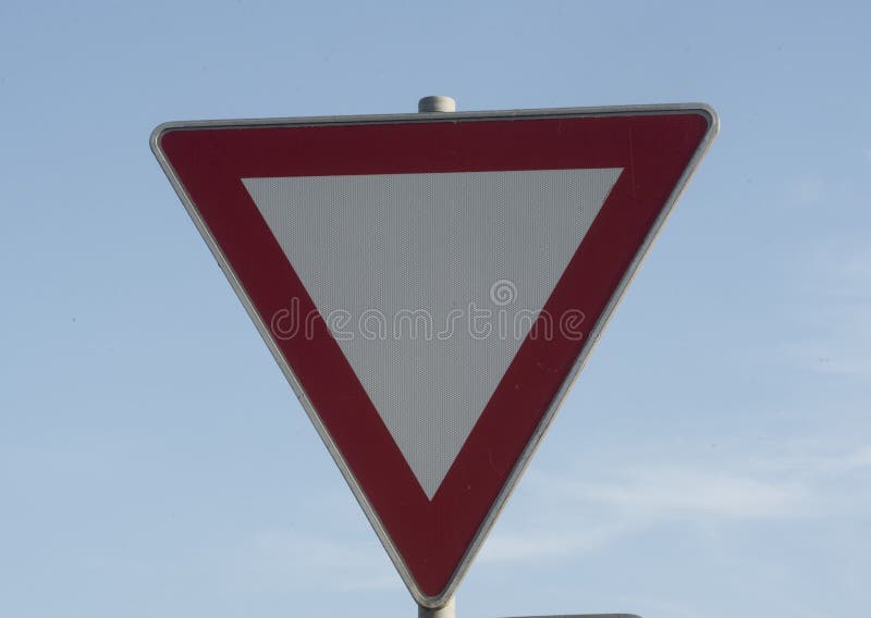 A Give Way or Yield Traffic Sign Stock Photo - Image of mobility ...