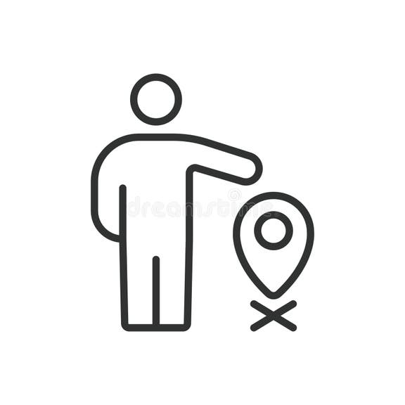 Give Wrong Location, Icon in Line Design. Wrong, Location, Error ...