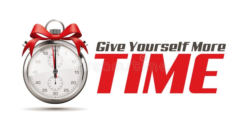 Give Yourself More Time - Stopwatch Concept Stock Vector - Illustration ...