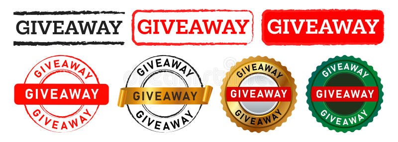 Giveaway Circle and Rectangle Stamp Seal Emblem Label Sticker for Event ...