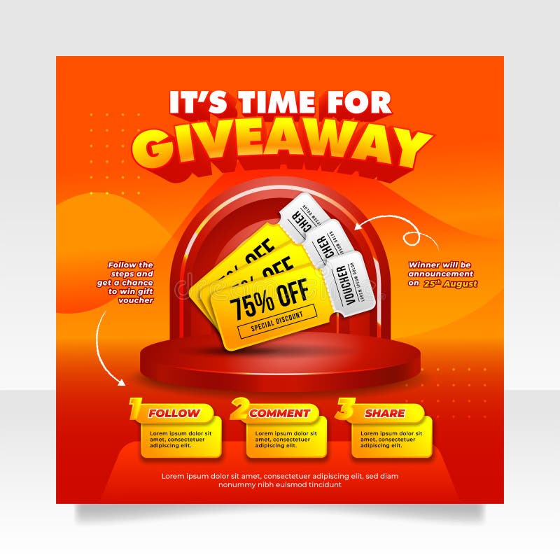 Giveaway Contest for Social Media Feed. Template Giveaway Prize Win ...
