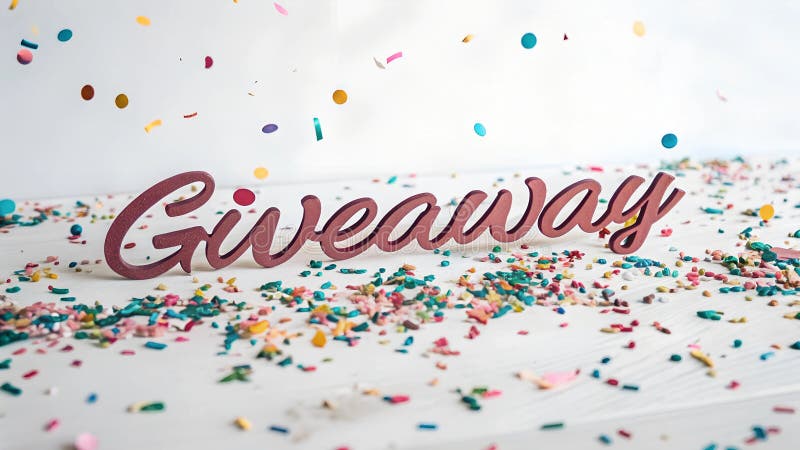 GIVEAWAY Text with a Confetti Explosion Effect and a Playful Script ...