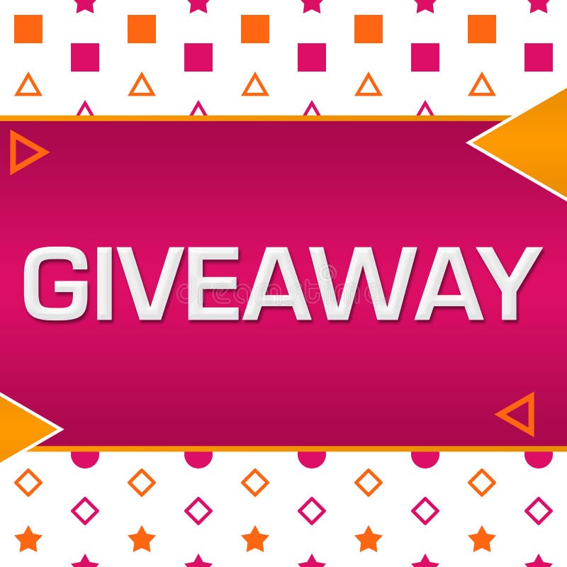 Giveaway Pink Orange Basic Shapes Triangles Stock Illustration ...