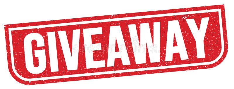 GIVEAWAY Text Written on Red Stamp Sign Stock Image - Image of giveaway ...