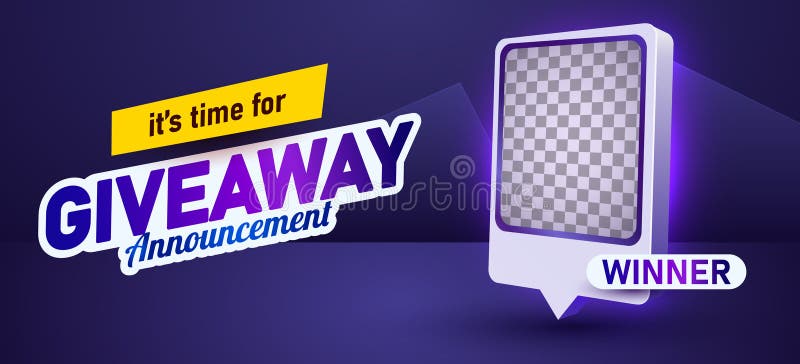 Giveaway Winner Announcement Social Media Post Template. Giveaway ...