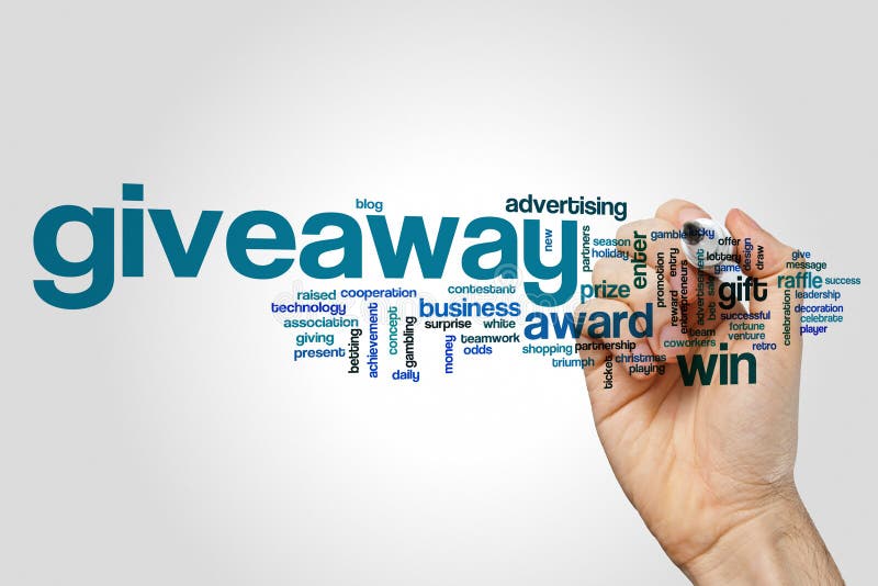 Giveaway word cloud stock photo. Image of holiday, lucky - 90690744