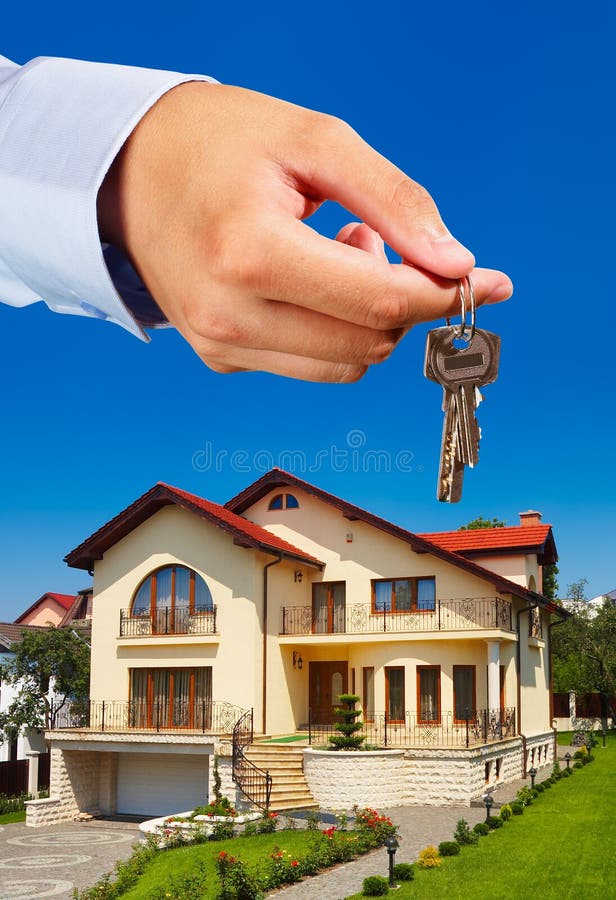 Giving away the keys stock image. Image of house, homeowner - 2809629