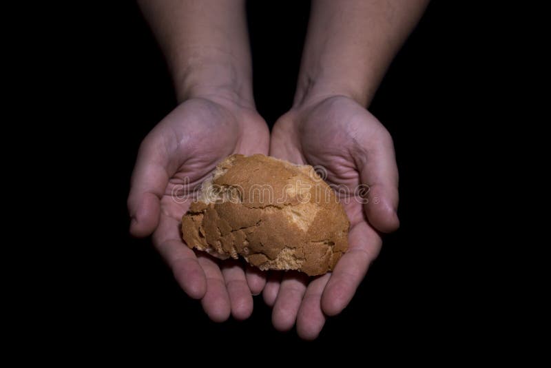 Giving Bread. Poverty Concept. Stock Image - Image of homeless, donate ...