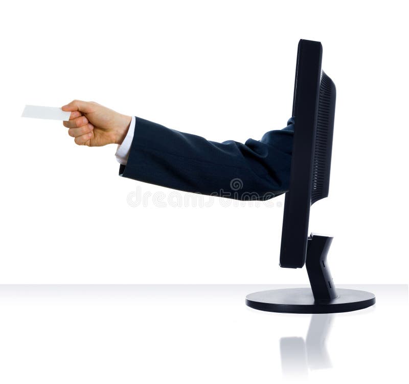 Giving a card stock image. Image of commerce, message - 1523449