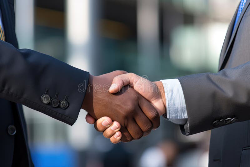 Giving Each Other a Hand. Generative AI Stock Illustration ...