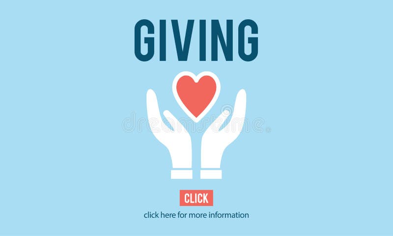 Giving Give Help Aid Support Charity Please Concept Stock Illustration ...