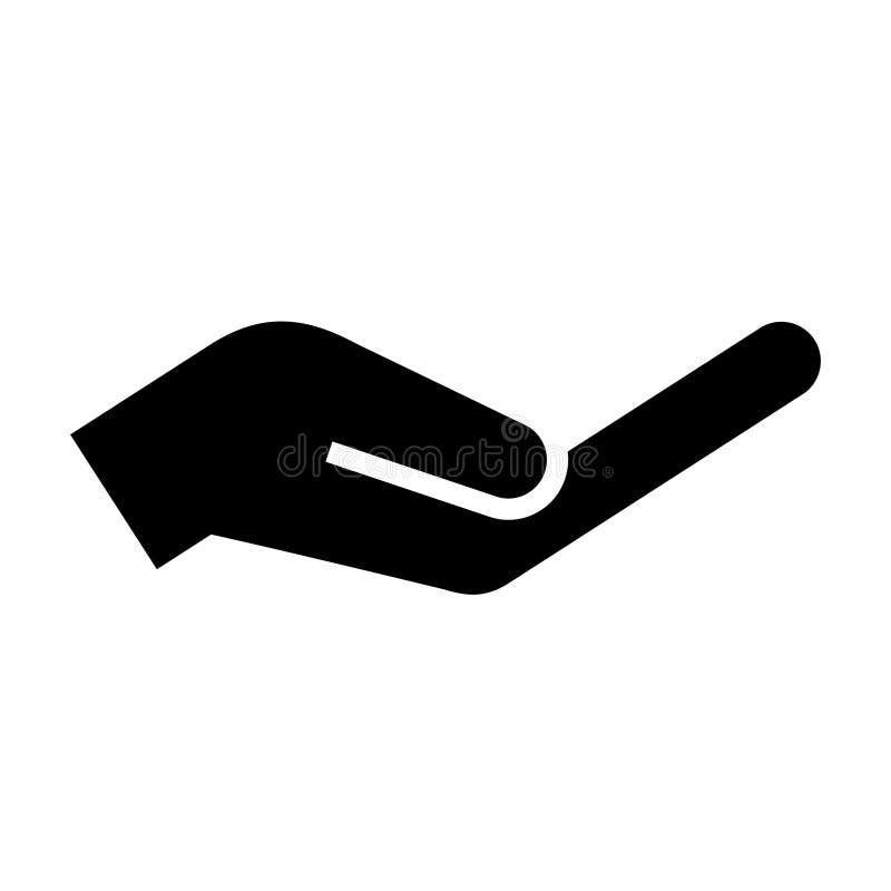 Giving Hand Icon, Template of Open Hand Sign Stock Illustration ...