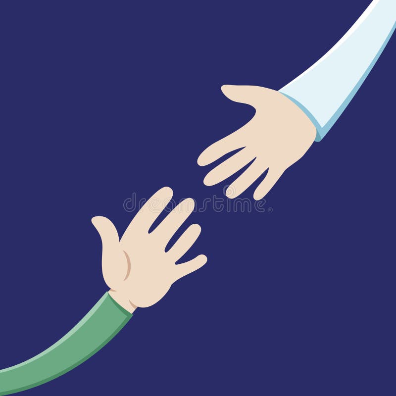 Giving hand. stock vector. Illustration of assistance - 48517038