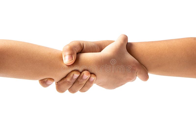 Giving a Helping Hand. Closeup of Couple Holding Hands Stock Image ...