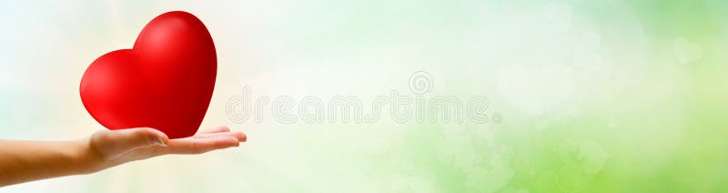 Giving Love and Care on Light Spring or Summer Background Stock Photo ...