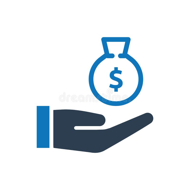Giving money icon stock vector. Illustration of sign - 128915895