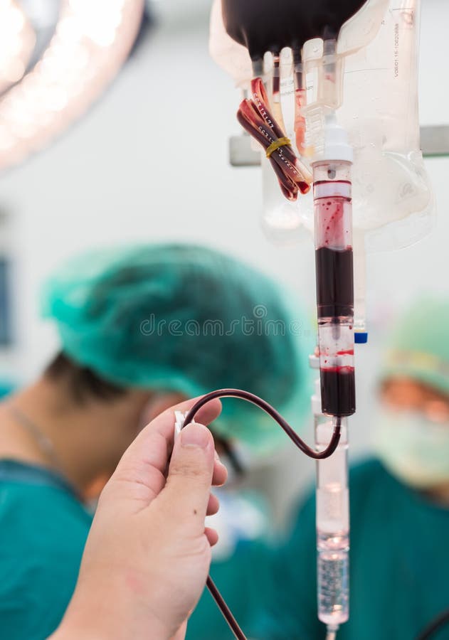 Giving Packed Red Cell during Surgery Stock Photo - Image of operation ...
