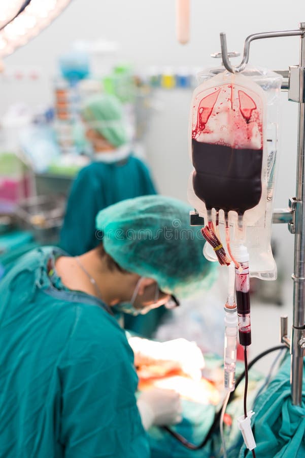Giving Packed Red Cell during Surgery Stock Image - Image of nurse ...