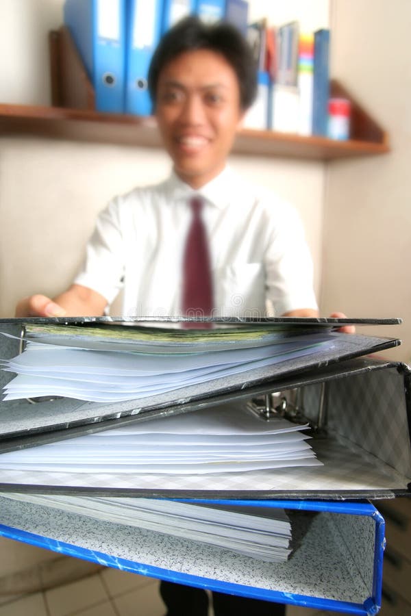 Giving the paper work stock image. Image of administration - 4795319