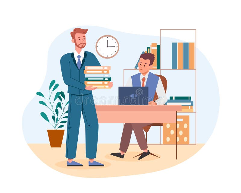 Giving paper work stock vector. Illustration of copyspace - 242747030