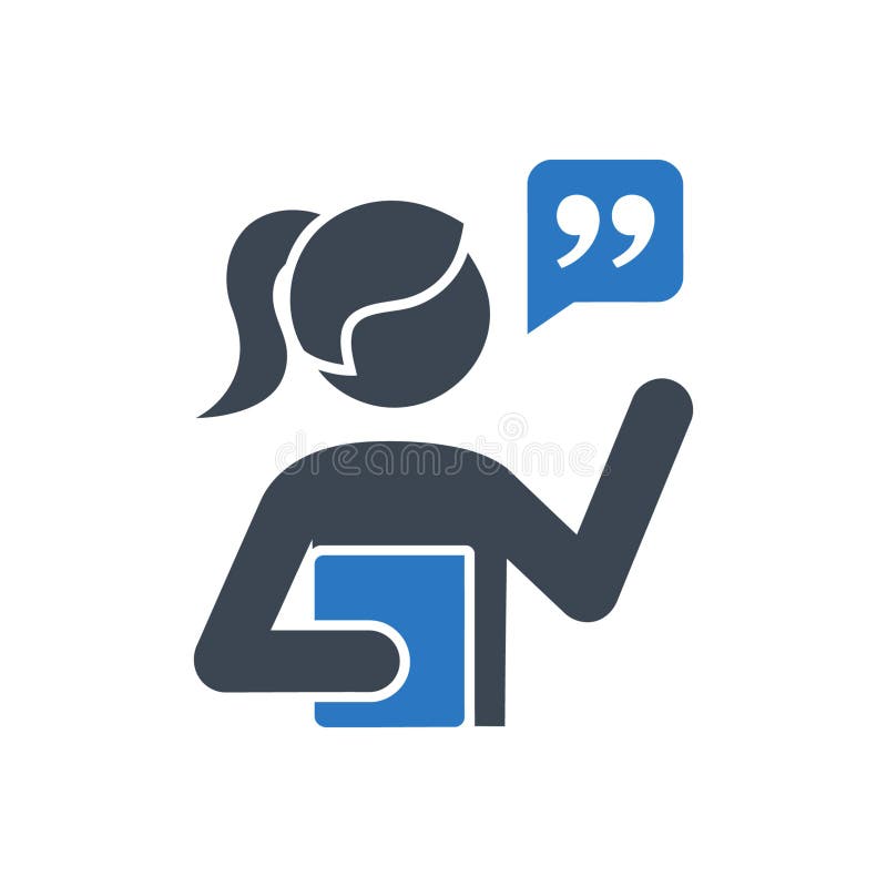 Giving a Speech Icon stock vector. Illustration of talking - 349981548