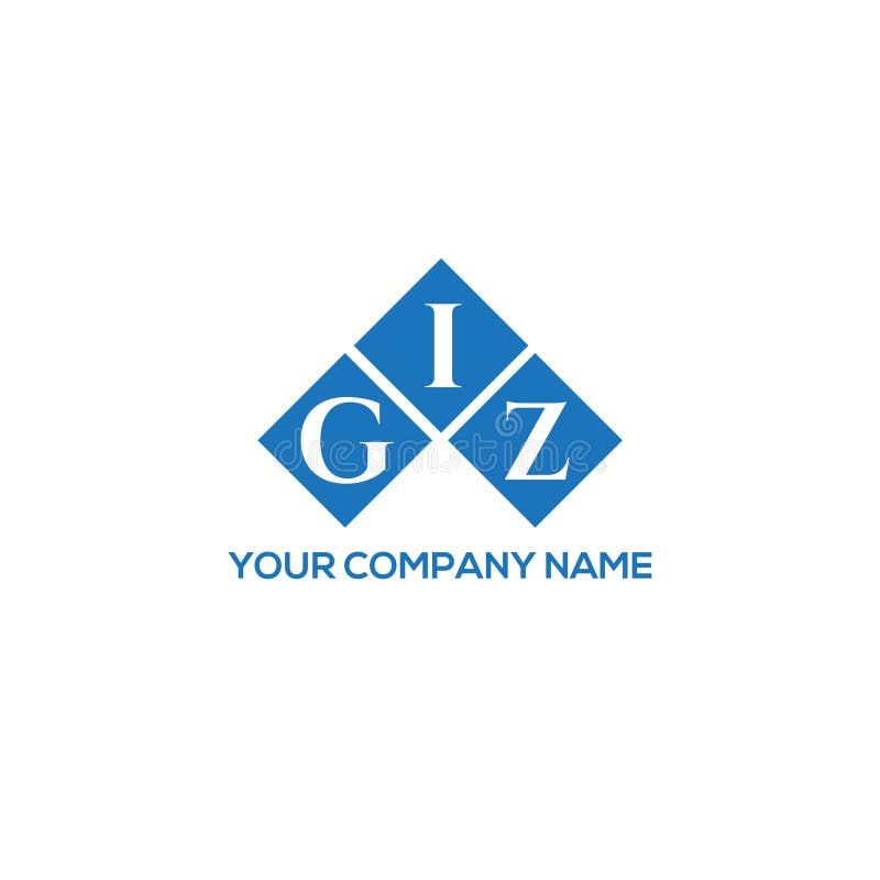 GIZ Letter Logo Design on WHITE Background. GIZ Creative Initials ...