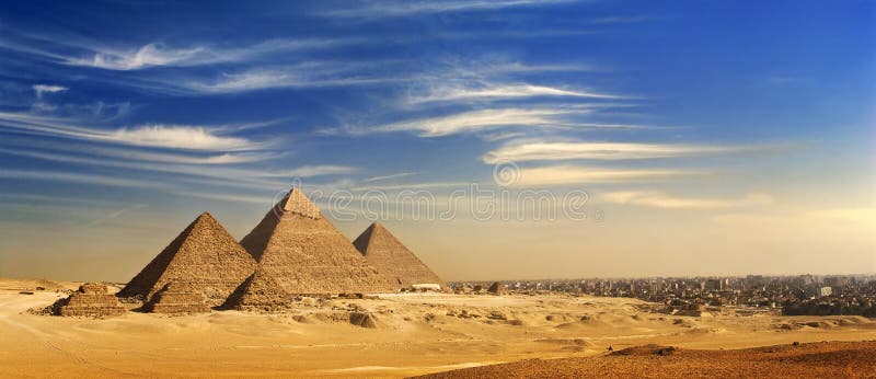 The Giza Plateau skyline stock photo. Image of ruin, outdoors - 23265268