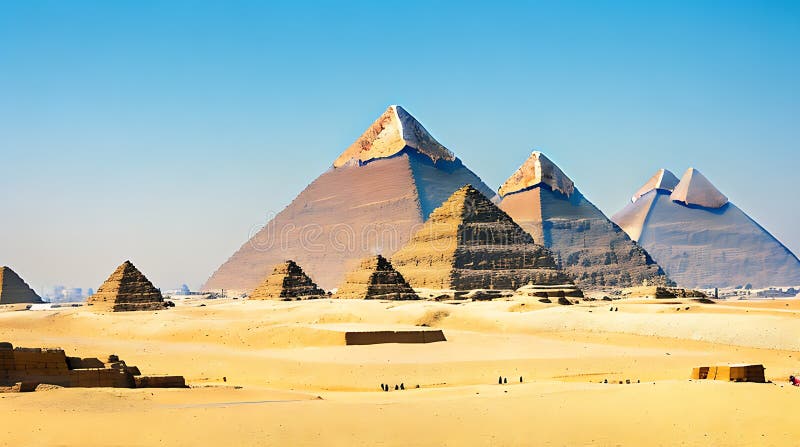 The Giza Pyramid Complex, Also Called the Giza Necropolis, Isolated on ...