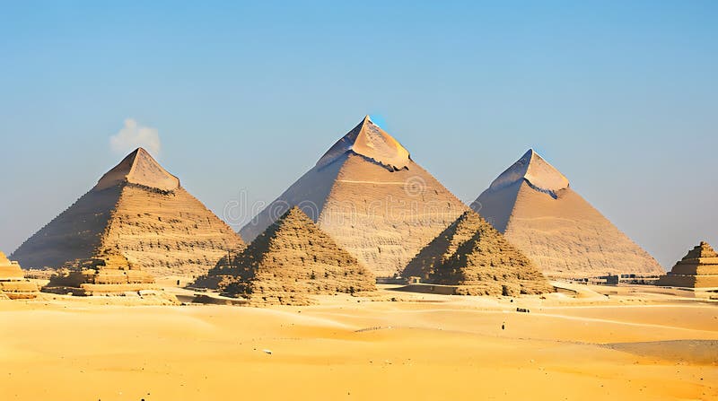 The Giza Pyramid Complex, Also Called the Giza Necropolis, Isolated on ...