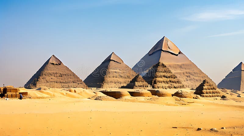 The Giza Pyramid Complex, Also Called the Giza Necropolis, Isolated on ...