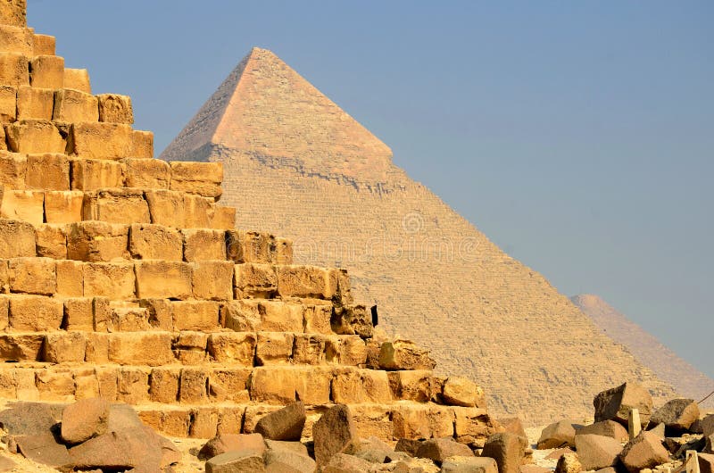 Giza pyramid complex stock photo. Image of desert, world - 66387872