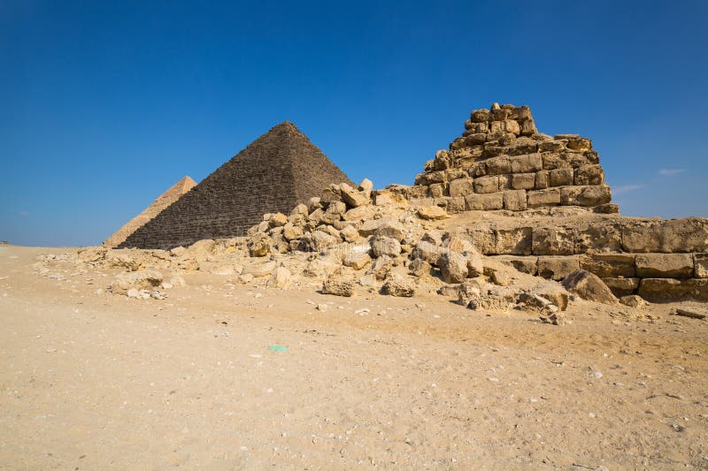 The Giza Pyramid Complex in Egypt Stock Image - Image of desert, giza ...