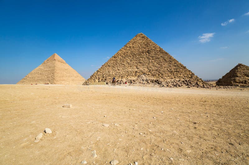The Giza Pyramid Complex in Egypt Stock Image - Image of sand, khafre ...