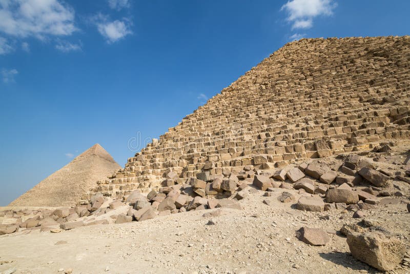 The Giza Pyramid Complex in Egypt Stock Image - Image of khafre, great ...