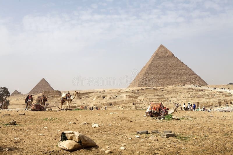 The Giza Pyramid Complex in Giza, Egypt Editorial Stock Photo - Image ...