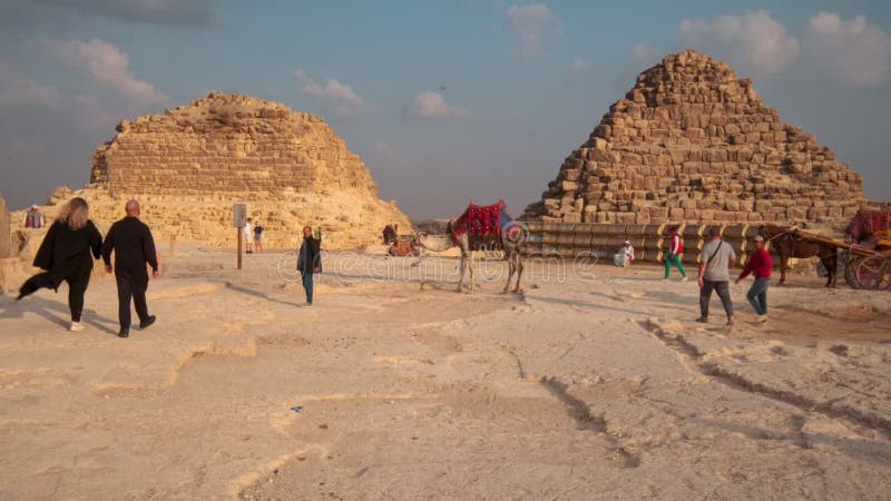 The Giza Pyramid Complex (Giza Necropolis) in Giza, Egypt Afternoon ...