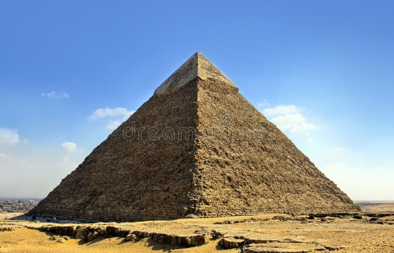 AFRIKA EGYPTEN KAIROGIZA PYRAMIDER Fotografering för Bildbyråer - Bild ...